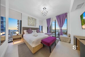 Condo, sacada, vista para a cidade