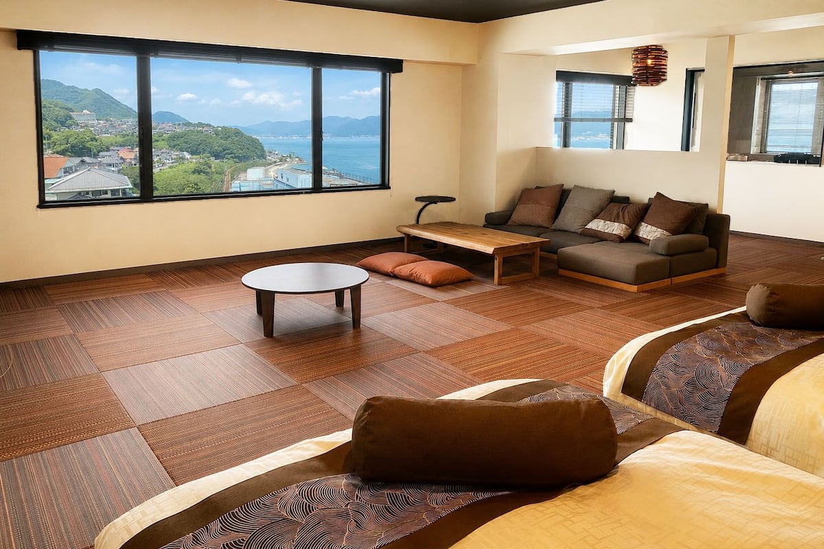 Suíte em estilo japonês, não fumadores, vista para o oceano (KazumiRei,Semiopen-airbath) | Vista para a praia ou o mar