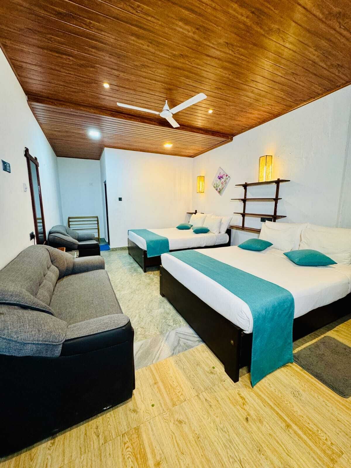 Quarto triplo família, sacada, vista para a montanha | Parte interna