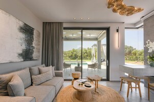 Aegiali Luxury Villa | Área de estar