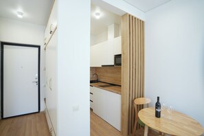Estúdio Superior, varanda, vista para a montanha | Cozinha privada | Minifrigorífico, um micro-ondas, uma placa de cozinha 