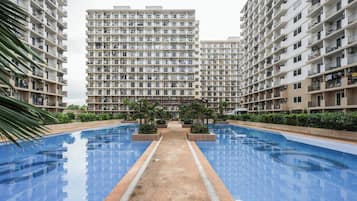 Apartamento em Condomínio Fechado, 1 quarto, acessível, varanda | Piscina