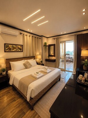 Frigobar, roupa de cama