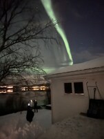 Quarto Duplo Deluxe, 1 quarto, vista para o oceano (Håkøyveien 151) | Roupa de alta qualidade, camas de colchão pillowtop 