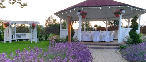 Espaço exterior para banquetes