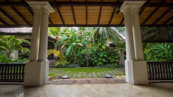 Bangalô família, 3 quartos, vista para o jardim, no pátio | Vista para o jardim