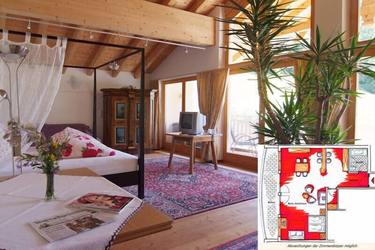 Apartamento, 2 quartos | Escrivaninha, berços (sobretaxa), camas extras/dobráveis (sobretaxa)