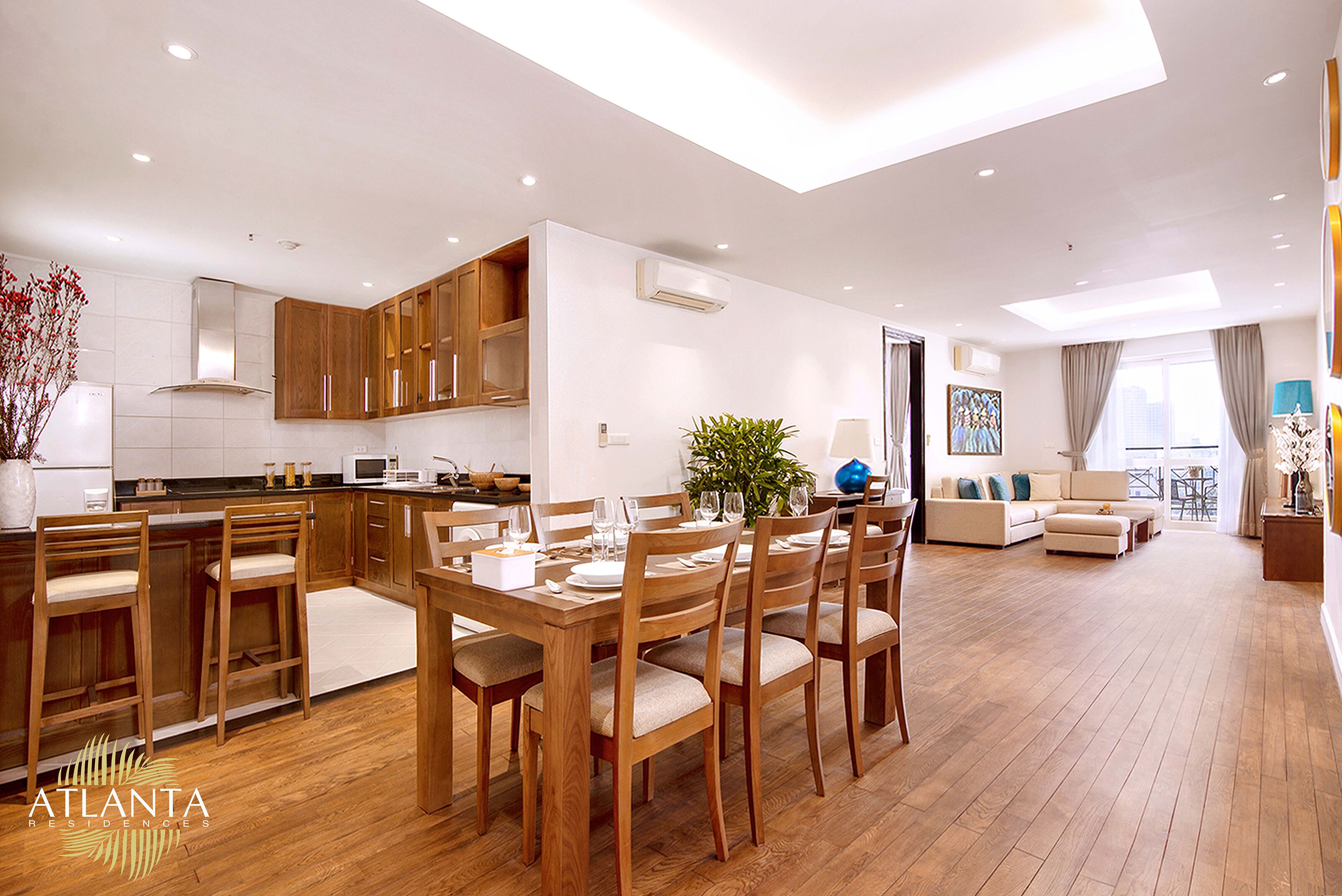 Apartamento premier, 3 quartos, 2 banheiros, vista para a cidade | Roupas de cama premium, cofres nos quartos, individualmente decorados