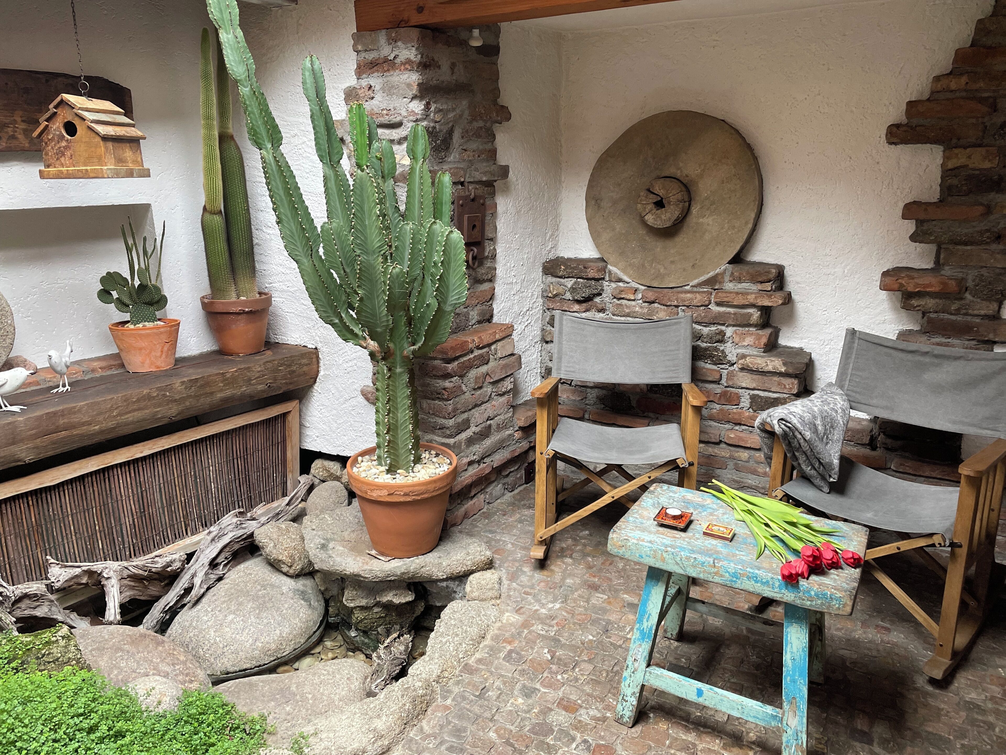 Quarto Duplo de Luxo, pátio, vista para o jardim