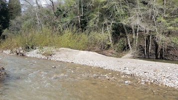 Uma praia privada, caiaque, pesca