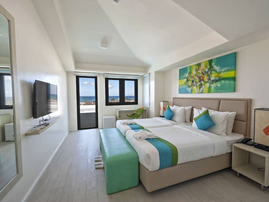 Quarto Twin (Penthouse) | Cofre no quarto, secretária, ferro/tábua de engomar, Wi-fi grátis