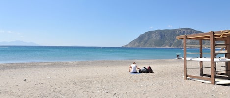 Na praia