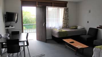 Apartamento básico | Área de estar | TV de tela plana