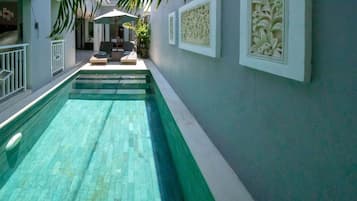 Vila superluxo, 1 quarto, para fumantes, vista para a piscina | Terraço/pátio