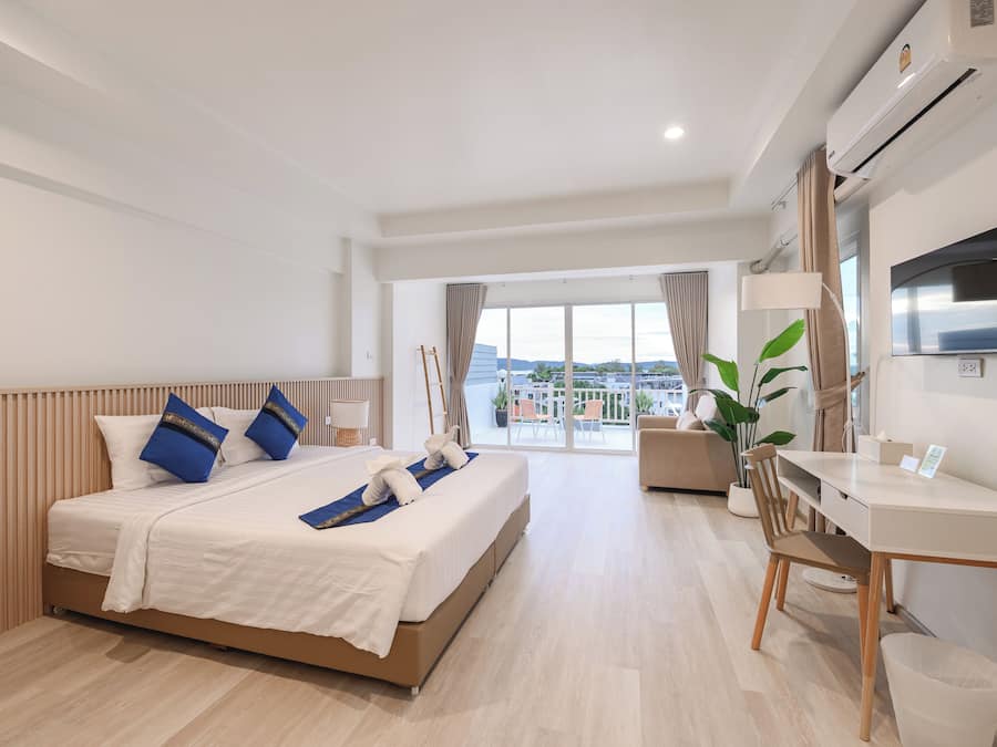 Quarto Deluxe, vista para o mar | Roupa hipoalergénica, Wi-fi grátis, roupa de cama fornecida