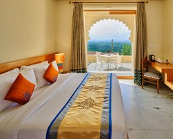 Quarto luxo, 1 quarto, sacada | 1 quarto, roupas de cama premium