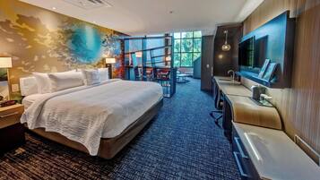 Loft, 1 cama king-size e sofá-cama | Roupa hipoalergénica, secretária