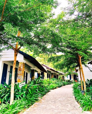 Quarto Twin Standard, vista para o jardim | Vista para o jardim