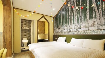 Quarto Duplo Deluxe | Edredões de penas, cortinas/cortinados opacos, Wi-fi grátis 