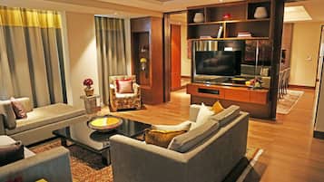 Suite Presidencial | Sala de estar | Televisor LED de 40 polegadas com canais digitais, televisor