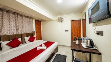 Quarto triplo, vista para a cidade