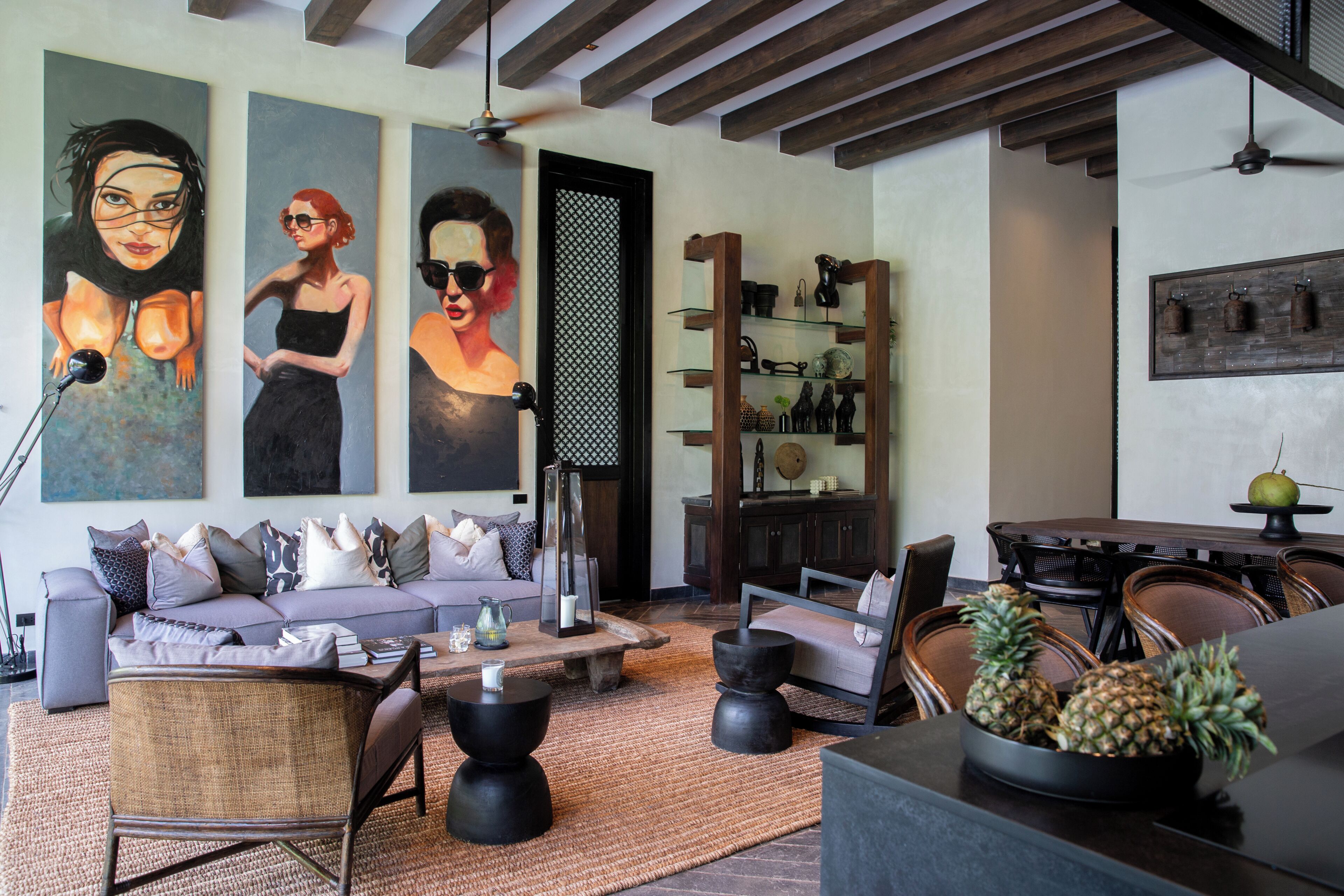 Vila exclusiva, 4 quartos, vista para a piscina | Parte interna