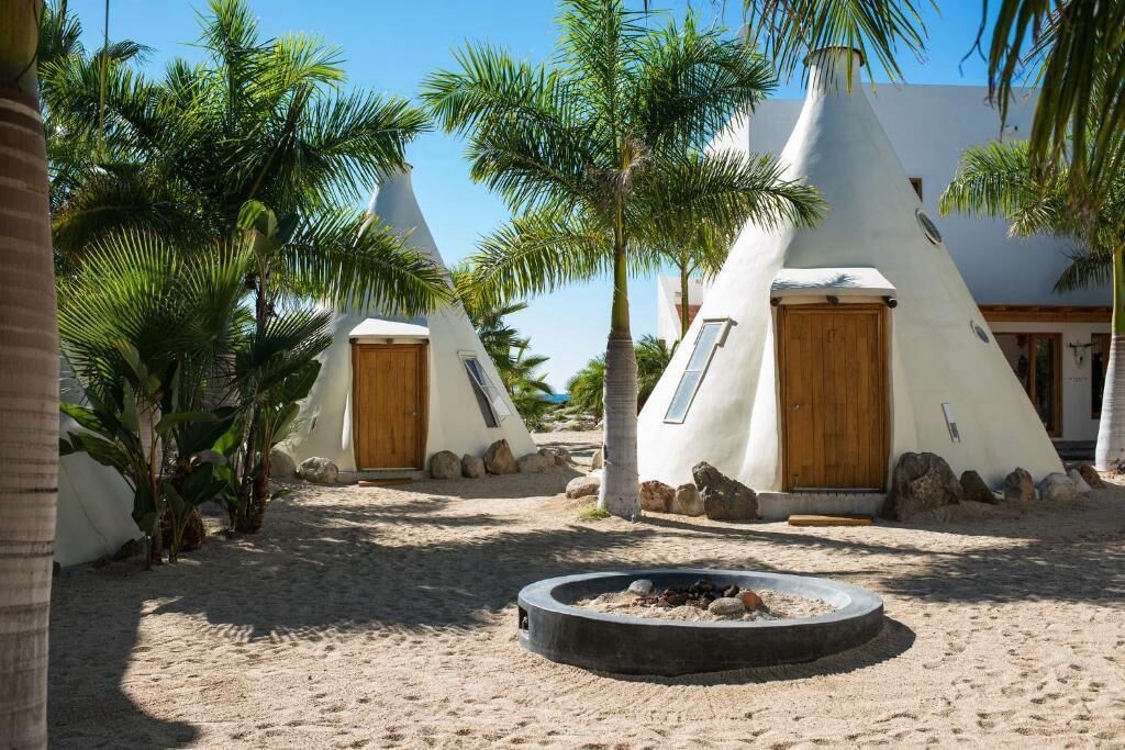 Cabana de Madeira de Luxo, varanda, vista para a praia | Exterior