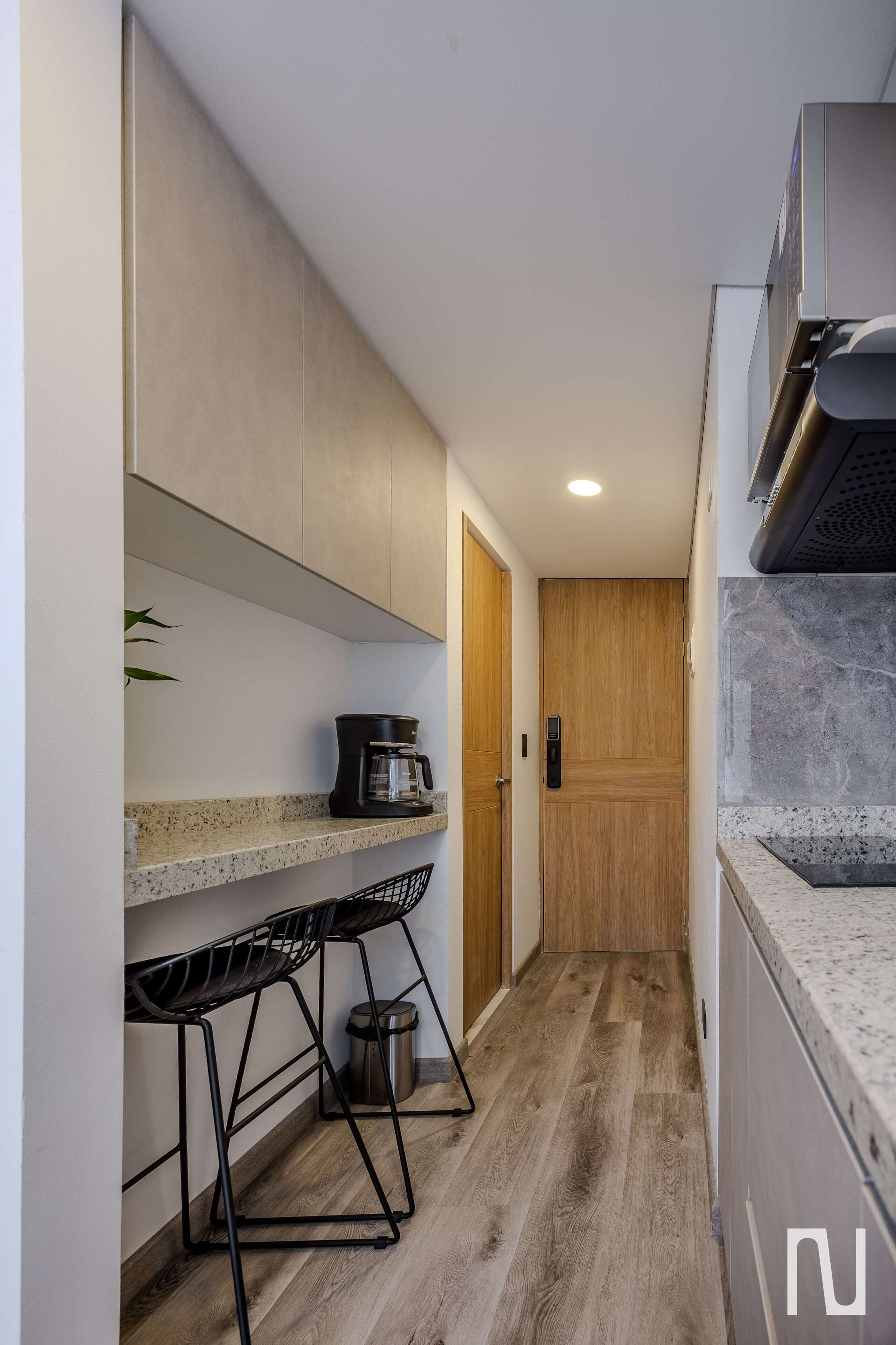 Apartamento, 1 cama Queen, sacada, vista para a cidade (Oruga 93 707) | Cozinha privada