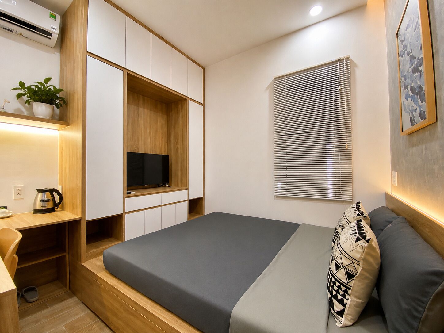 Apartamento básico | Cofres nos quartos, escrivaninha, Wi-Fi de cortesia