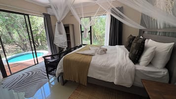 Quarto casal ou duplo superluxo, vista para o parque