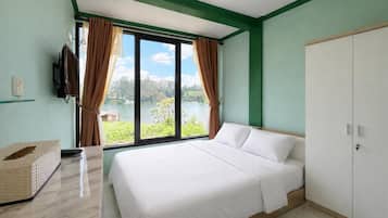 Quarto casal superior, vista para o lago