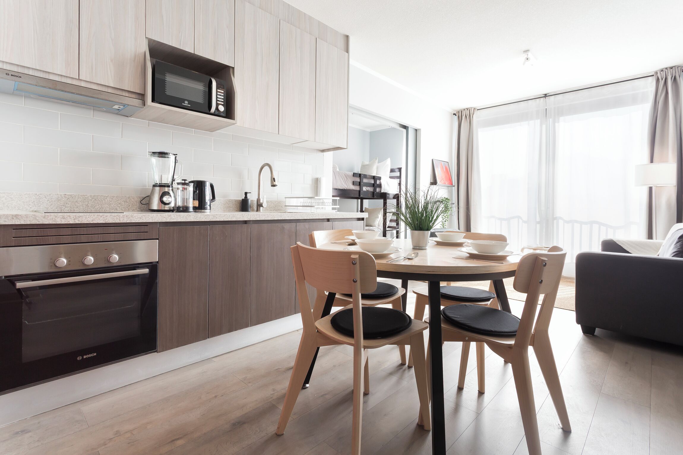 Apartamento, 2 quartos, ar-condicionado, vista para a cidade | Cozinha privada | Cafeteira/chaleira