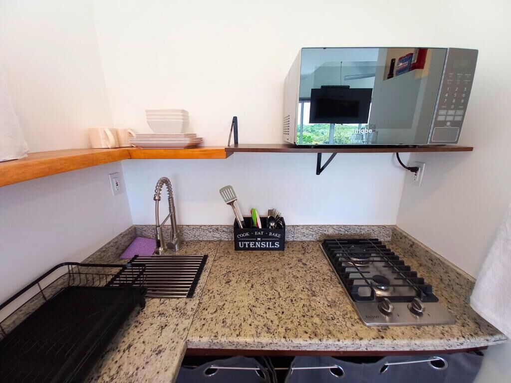 Penthouse Lua de Mel, varanda, vista para a montanha | Cozinha privada