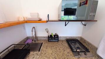 Penthouse Lua de Mel, varanda, vista para a montanha | Cozinha privada