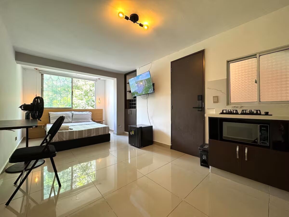 Estúdio standard, vista para o jardim