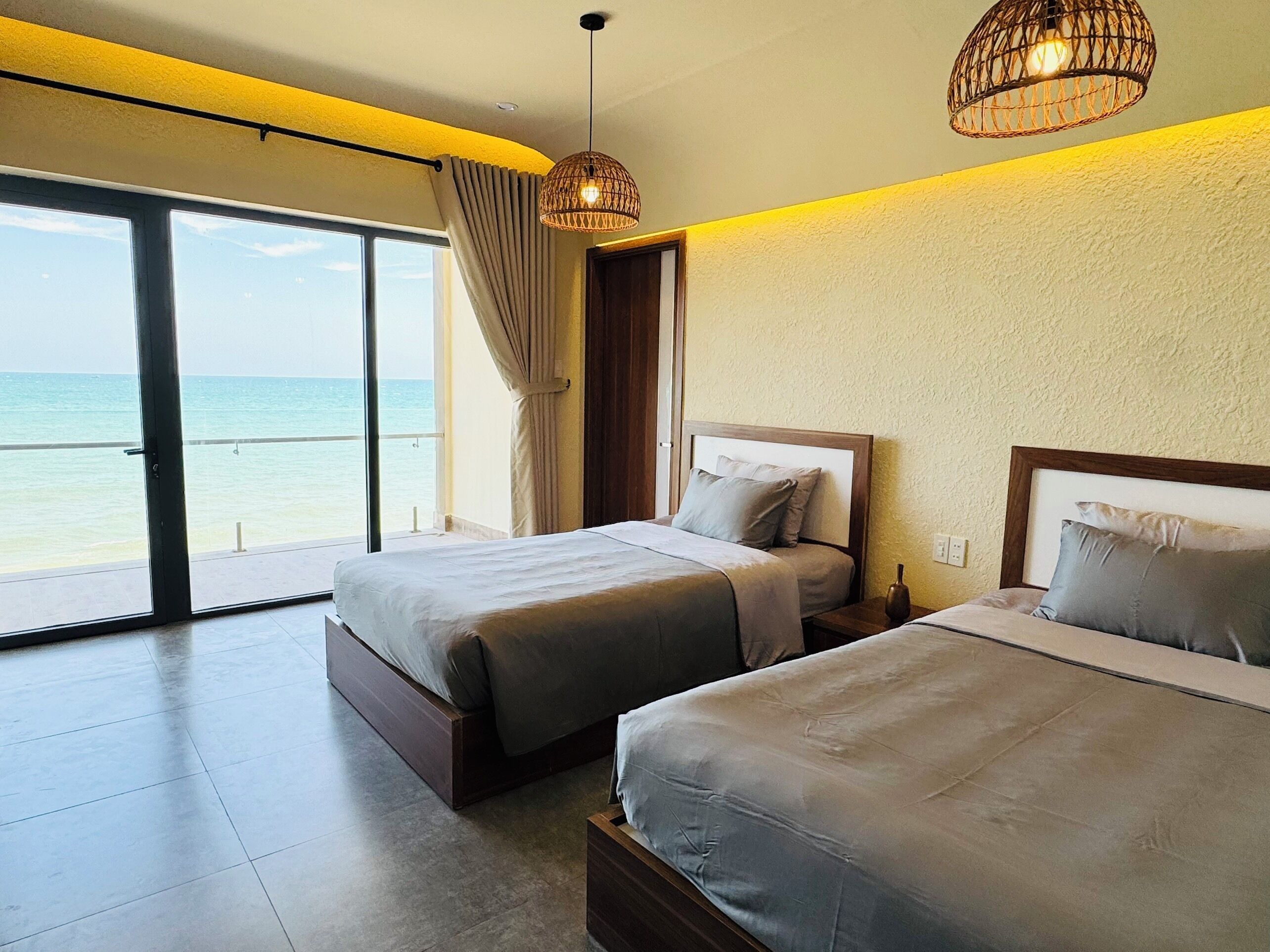 Quarto Duplo ou Twin Deluxe, varanda, vista para a praia | Vista para a praia ou o mar