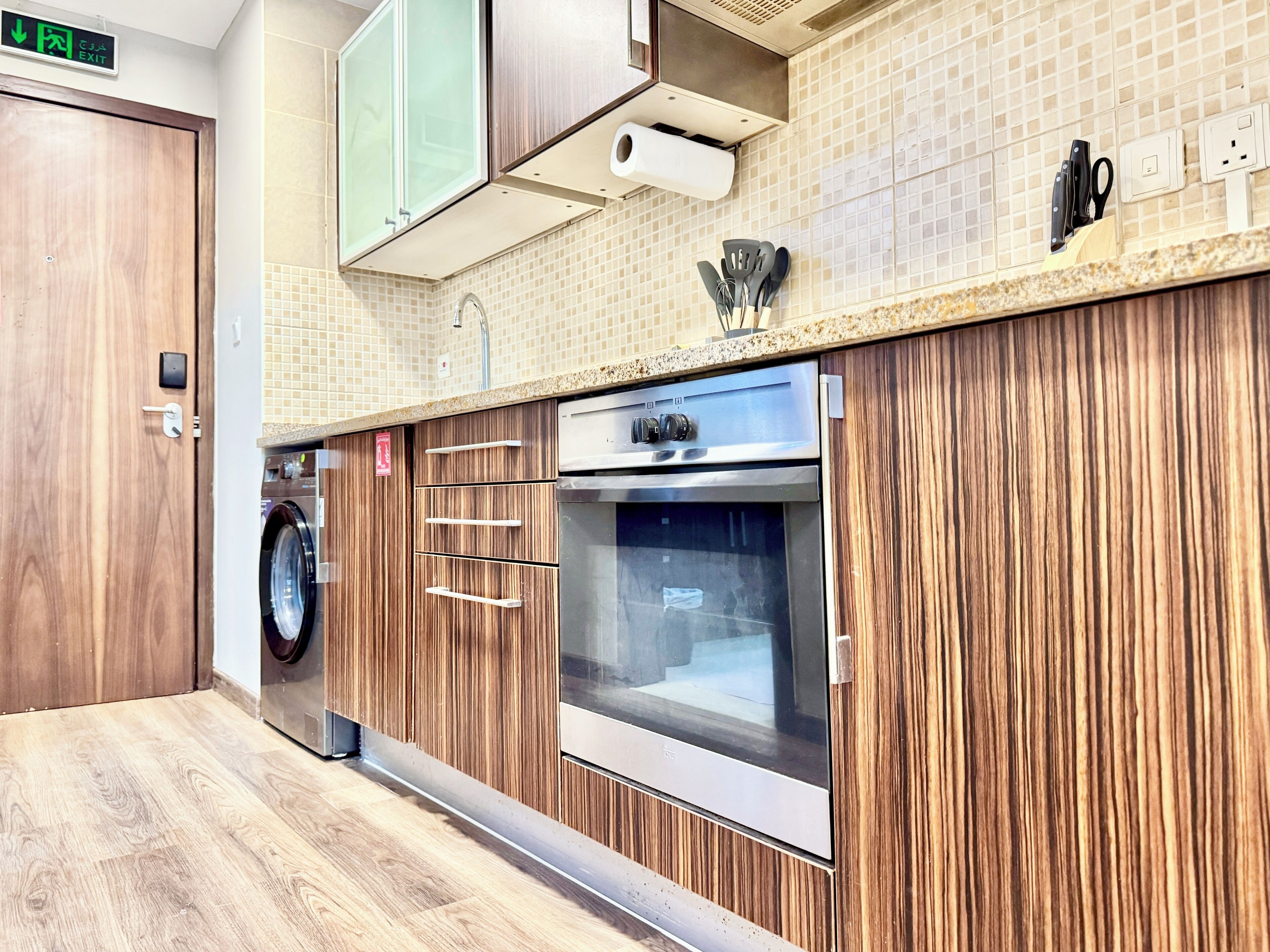 Estúdio Design, Vista para a cidade | Cozinha privada | Uma chaleira elétrica 