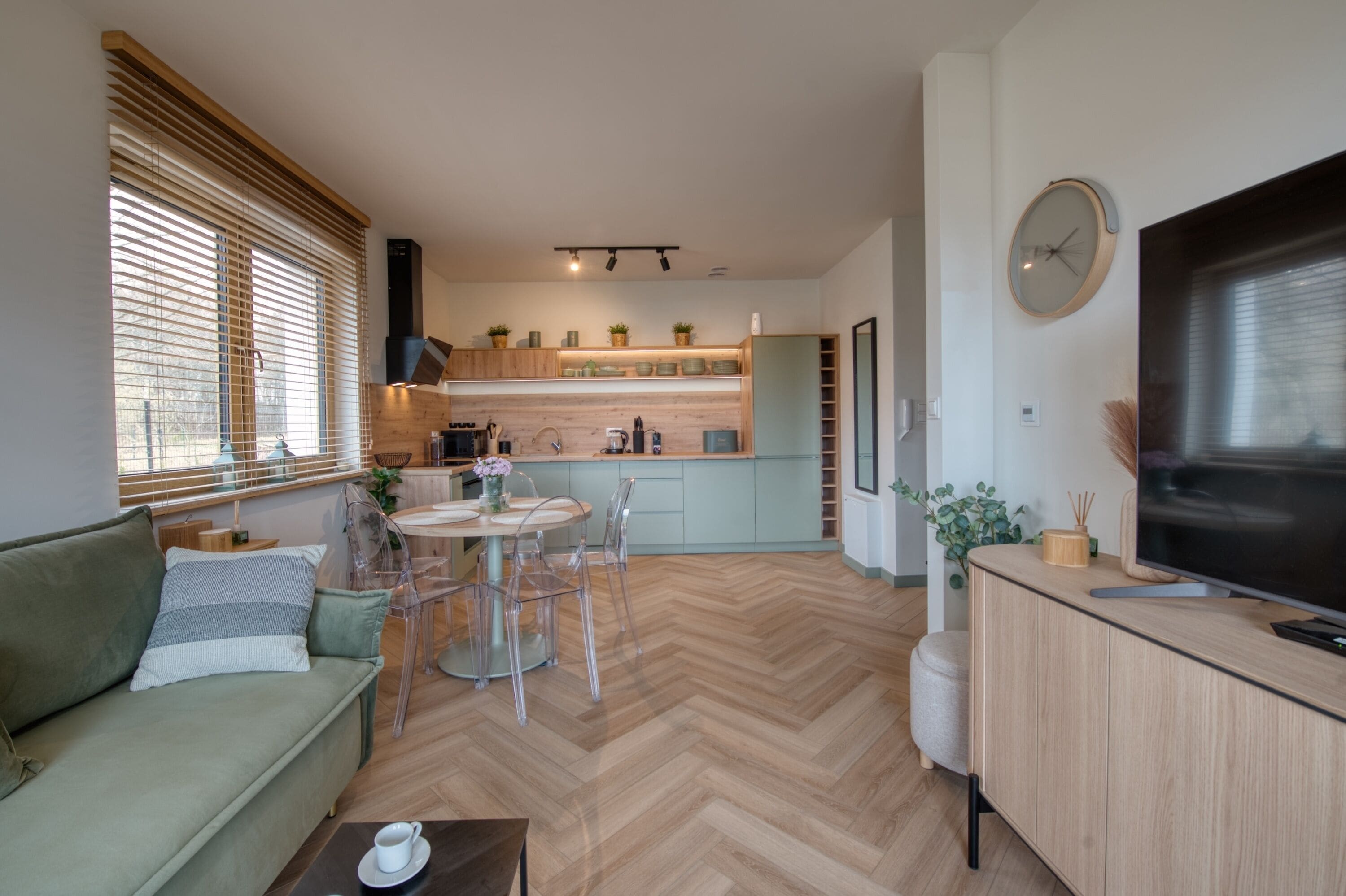 Apartamento luxo, vista para o jardim | Área de estar