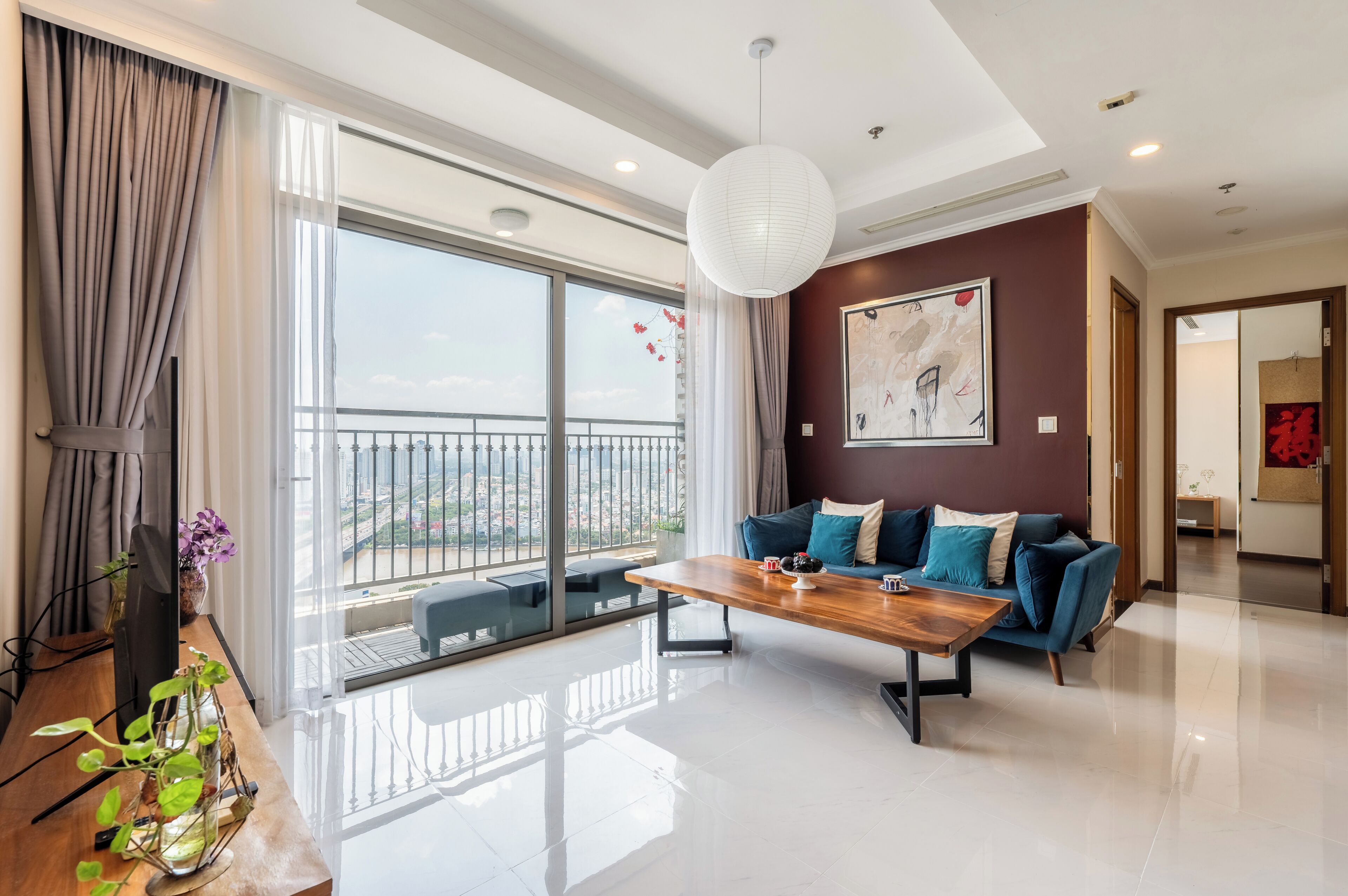 Apartamento Clássico, Vista para a cidade | Sala de estar