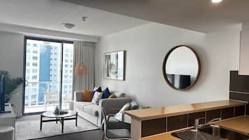 Apartamento Superior, varanda, vista para o oceano | Interior