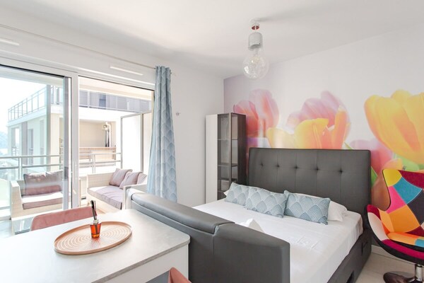 Studio Cosy Et Moderne 5 Min De Monaco - Plage de Monaco (Larvotto)