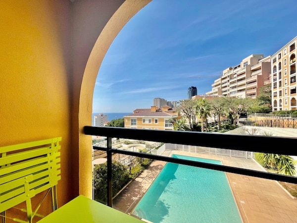 Splendid Studio With Swimming Pool Next To Monaco - Plage de Monaco (Larvotto)