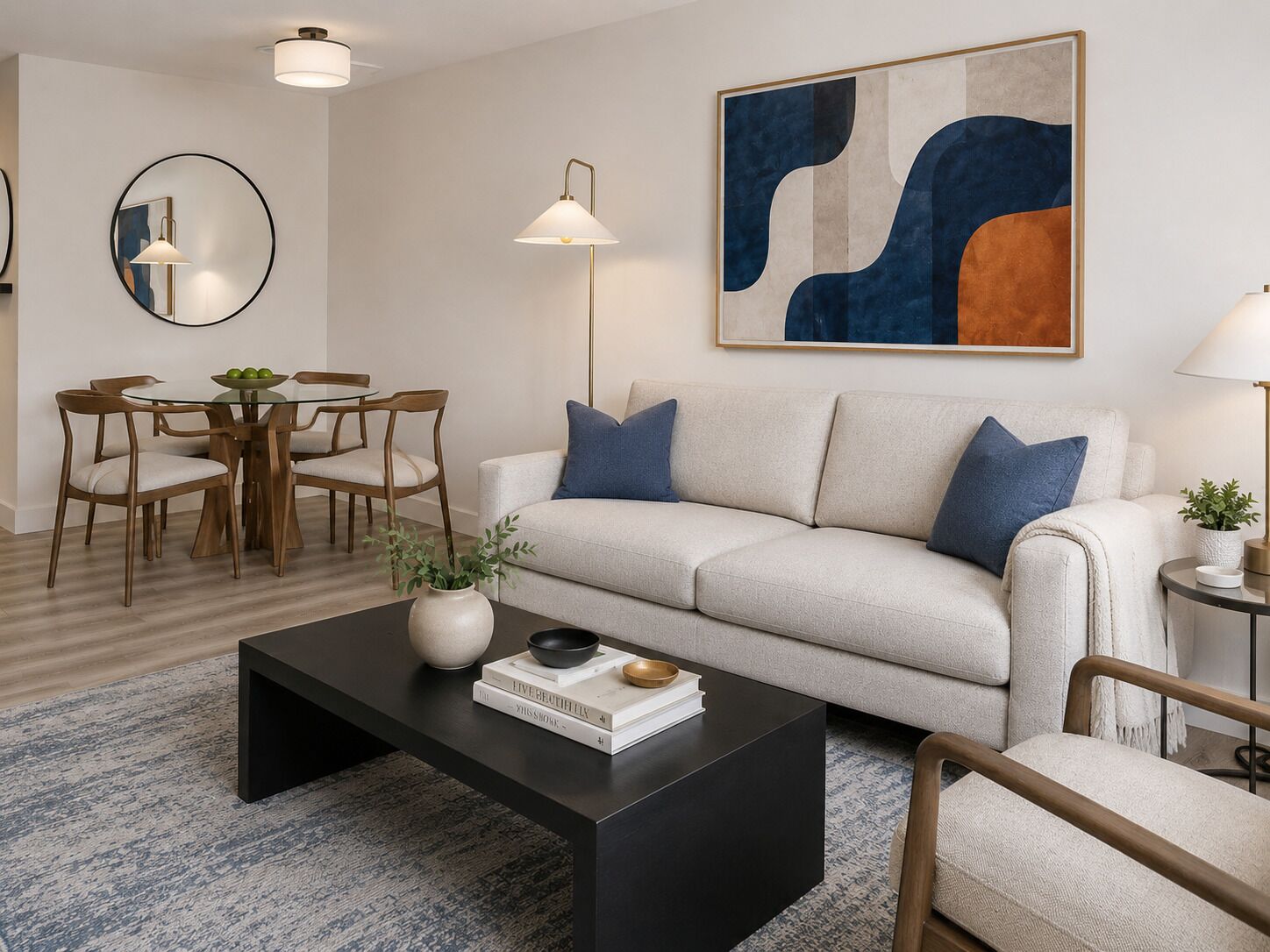 Apartamento luxo, 1 cama Queen e sofá-cama, cozinha | Roupas de cama antialérgicas, ferros/tábuas de passar roupa