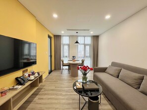 Apartamento Júnior, varanda, Vista para a cidade | Sala de estar