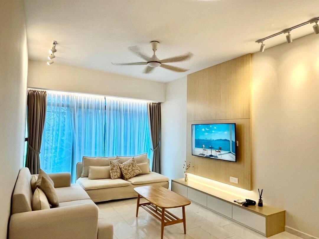 Apartamento Standard em Condomínio Fechado, 2 quartos, Vista para a cidade | Sala de estar
