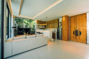 Vila superluxo, para não fumantes, vista para o jardim | Área de estar