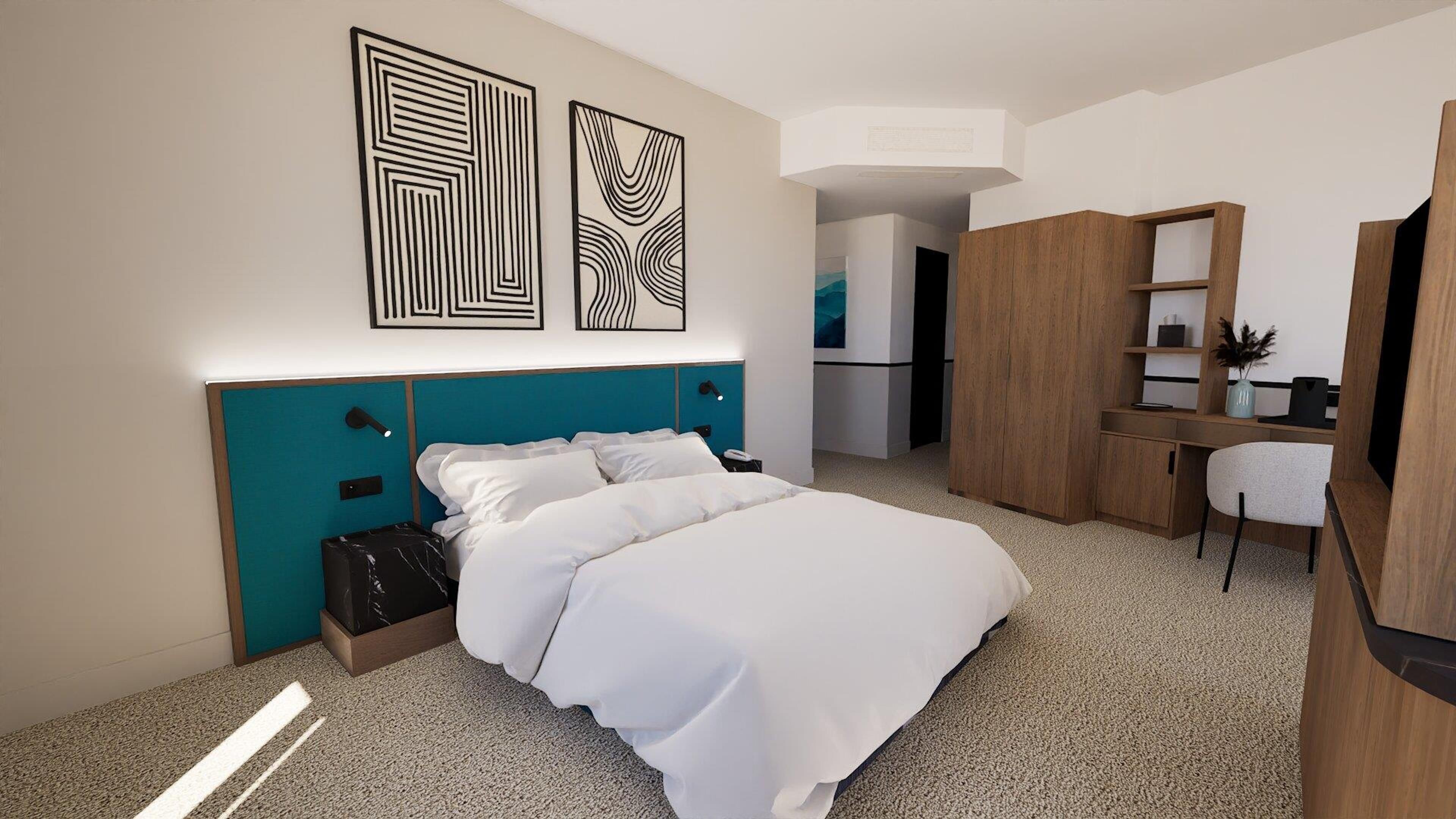 Suíte júnior | Cofres nos quartos, roupa de cama