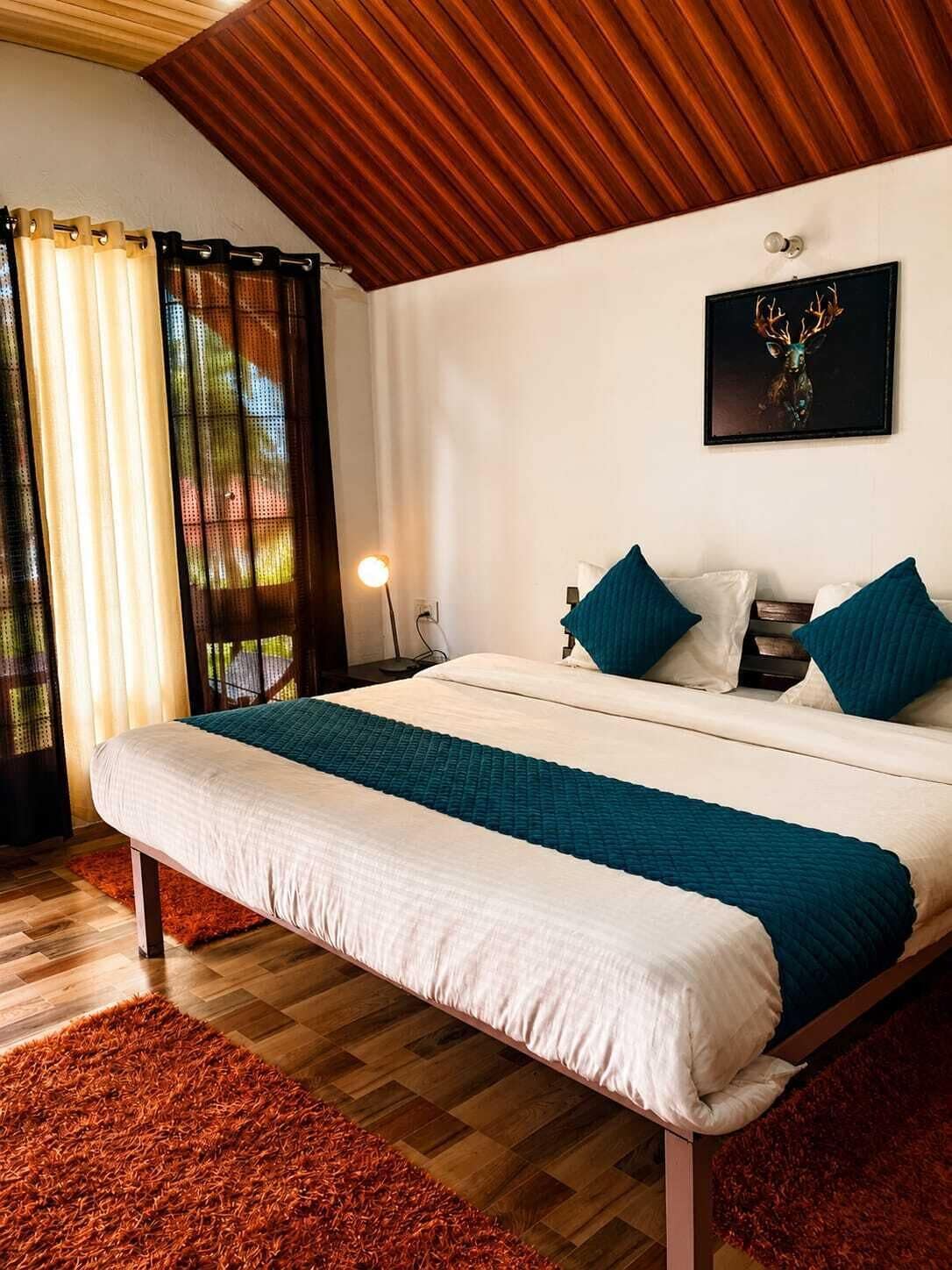 Quarto Deluxe, vista para a montanha | Roupa de alta qualidade, edredões de penas 