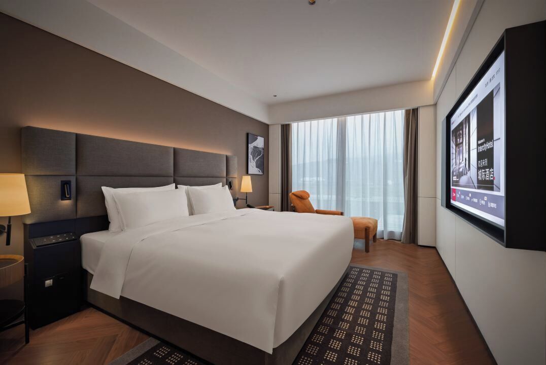 Quarto Duplo Premier, Vista para a cidade | Edredões de penas, minibar grátis, secretária 