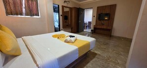 Quarto Duplo Deluxe, pátio, vista para a montanha | Wi-fi grátis 